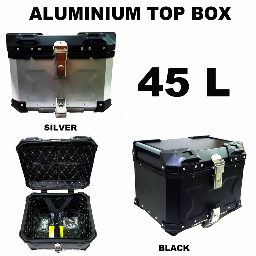 ALUMINIUM TOP BOX 45L X SERIES WITH UNIVERSAL PLATE | Shopee Philippines