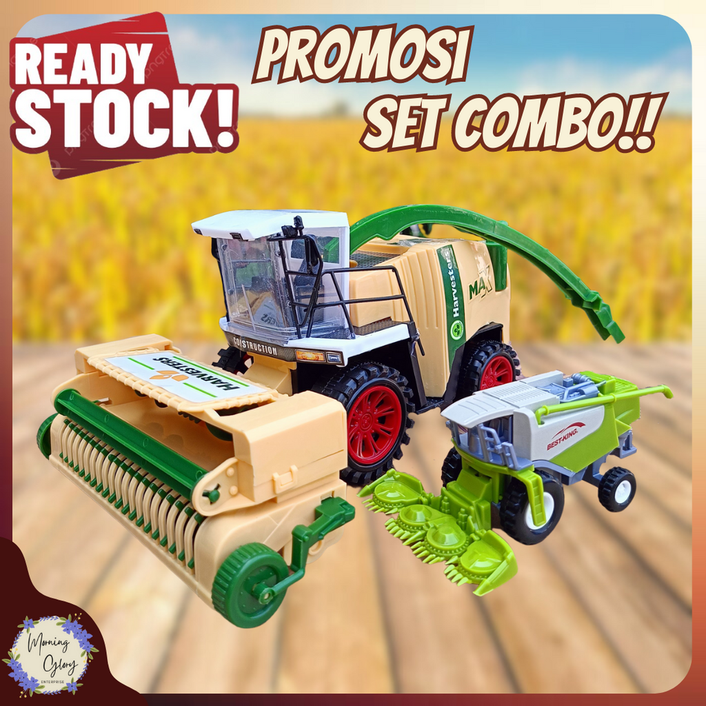 SET COMBO!! Mainan Mesin Padi Farm Tractor Toy | Shopee Philippines