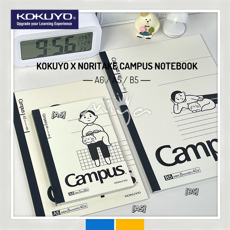 KOKUYO X NORITAKE CAMPUS NOTEBOOK - A6(GRID) / A5(8MM LINE) / B5(8MM LINE) (RANDOM COLOR ...
