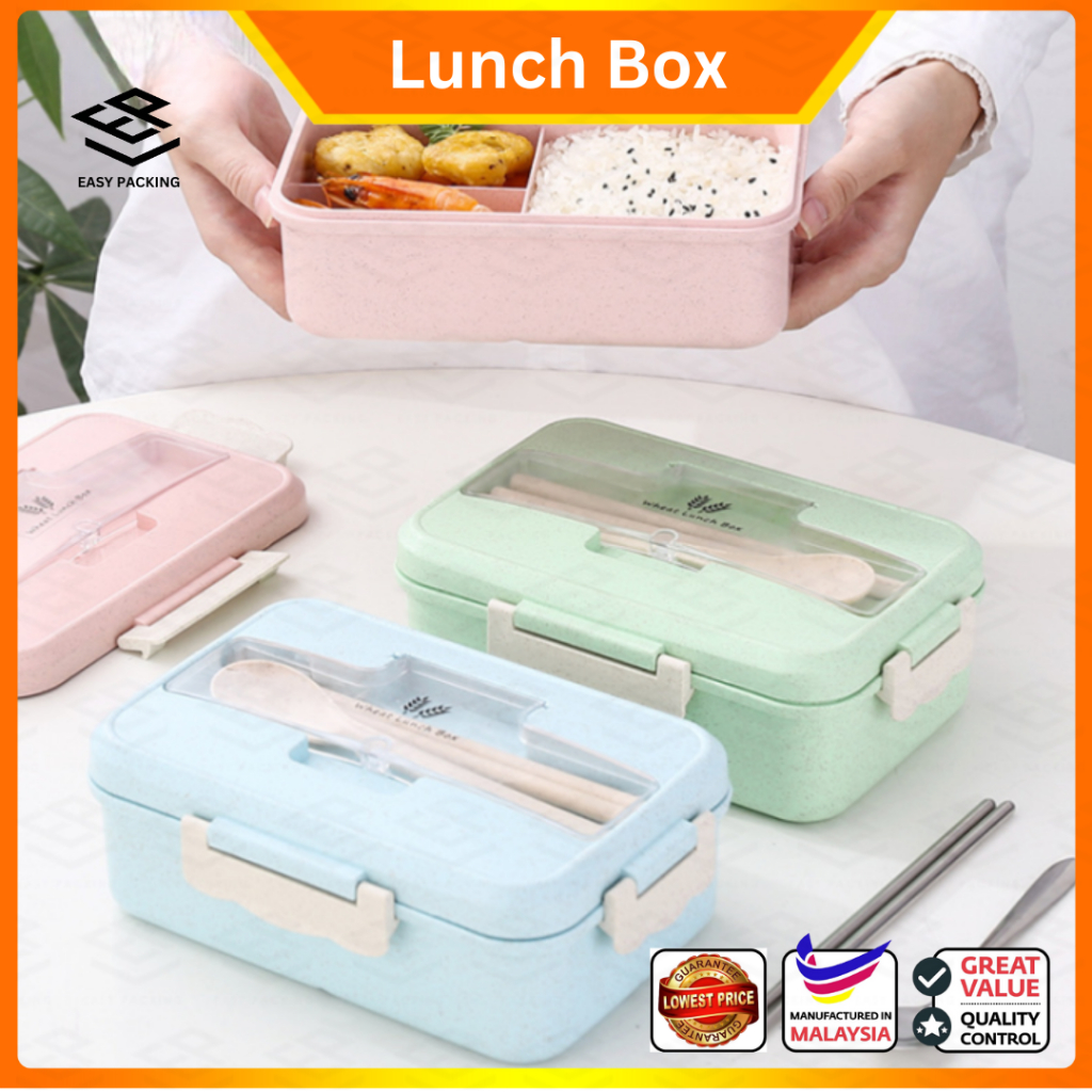 Bento Layer Lunch Box Storage Container Kids Adults School Office Bekas ...