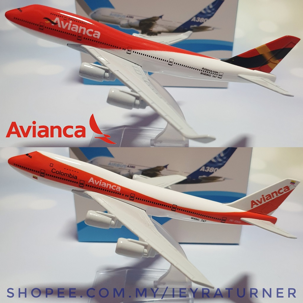 Avianca Boeing 747(Colombia) Aircraft Model 16cm Die-cast Metal ...