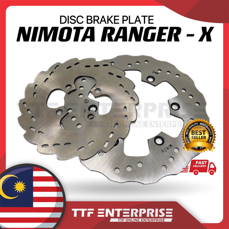 NIMOTA RANGER-X DISC BRAKE PLATE ( FRONT / REAR ) PIRING DISC RANGERX ...