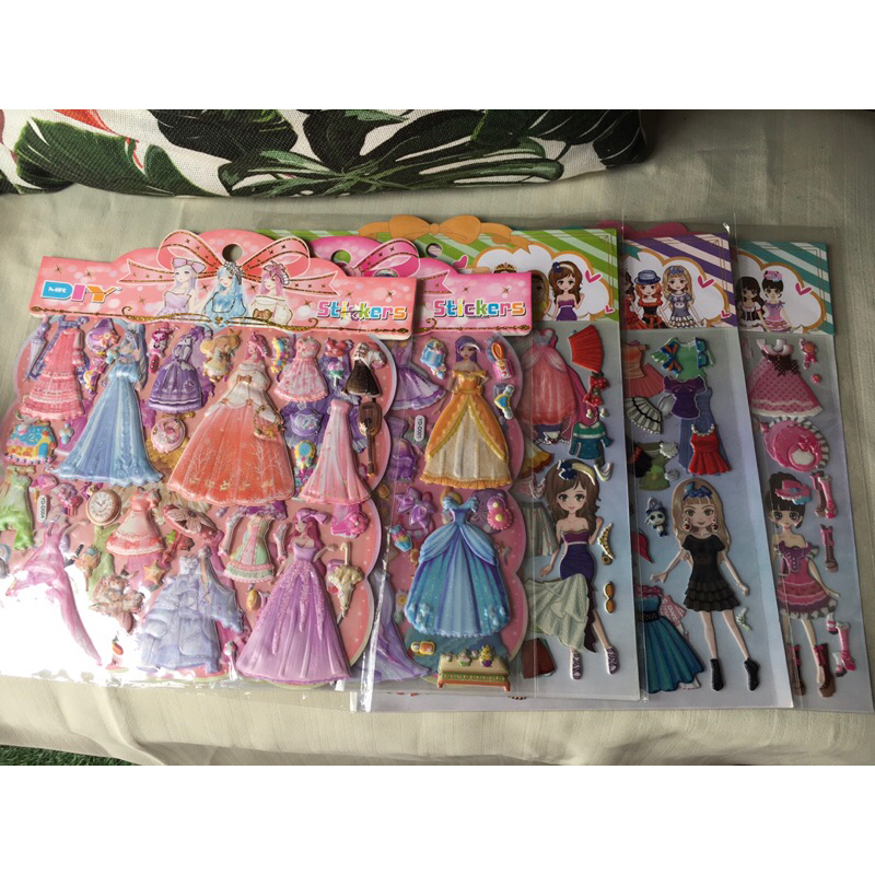 Sticker dress up doll (big) / sticker activity for kids | Shopee ...
