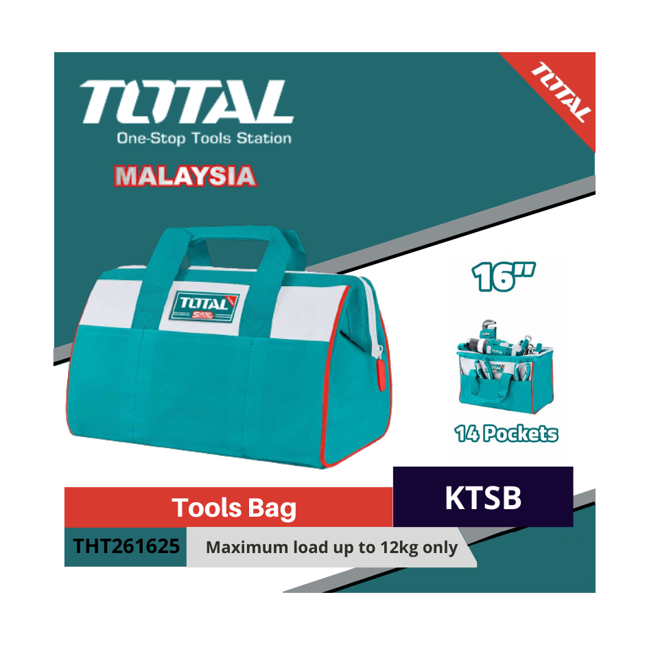 TOTAL THT261625 Tools Bag/ BEG | Shopee Philippines