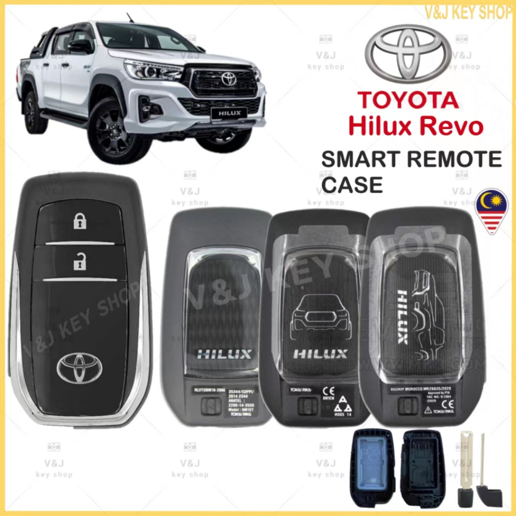 Toyota Hilux Innova Fortuner Smartkey Remote Key Case Replacement with ...