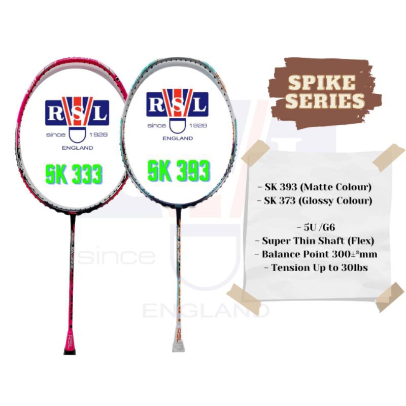 RSL SPIKE SK 333 & SK 393 RACQUET BADMINTON Badminton Racket | Shopee ...