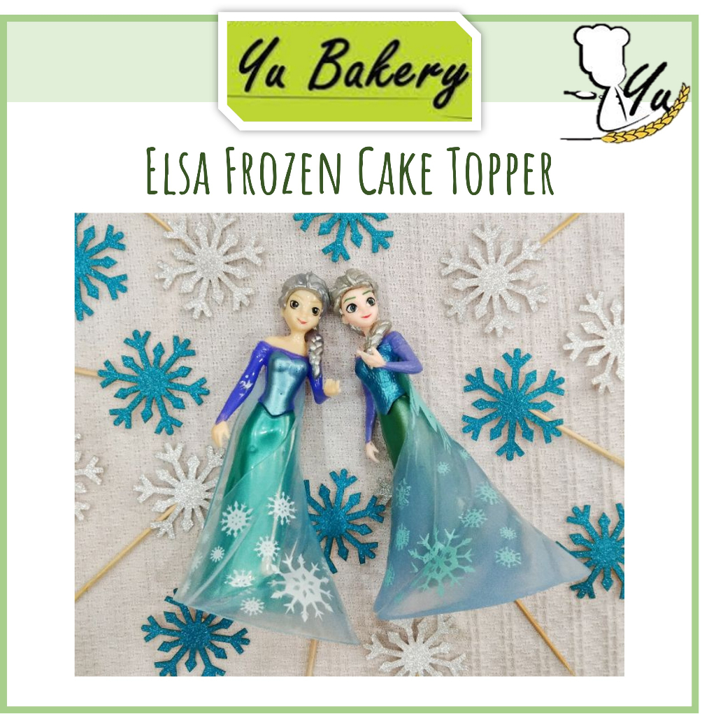 Elsa Frozen Cake Topper Baking Decoration Cartoon Doll Hiasan Kek Anak ...