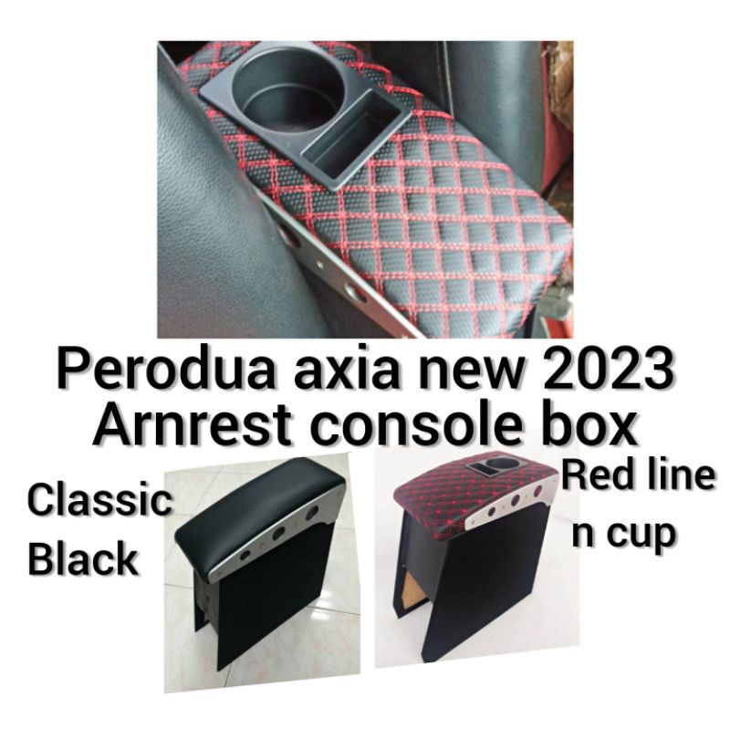 PERODUA AXIA 2023 High Quality Armrest Console Box with Drink Holder ...
