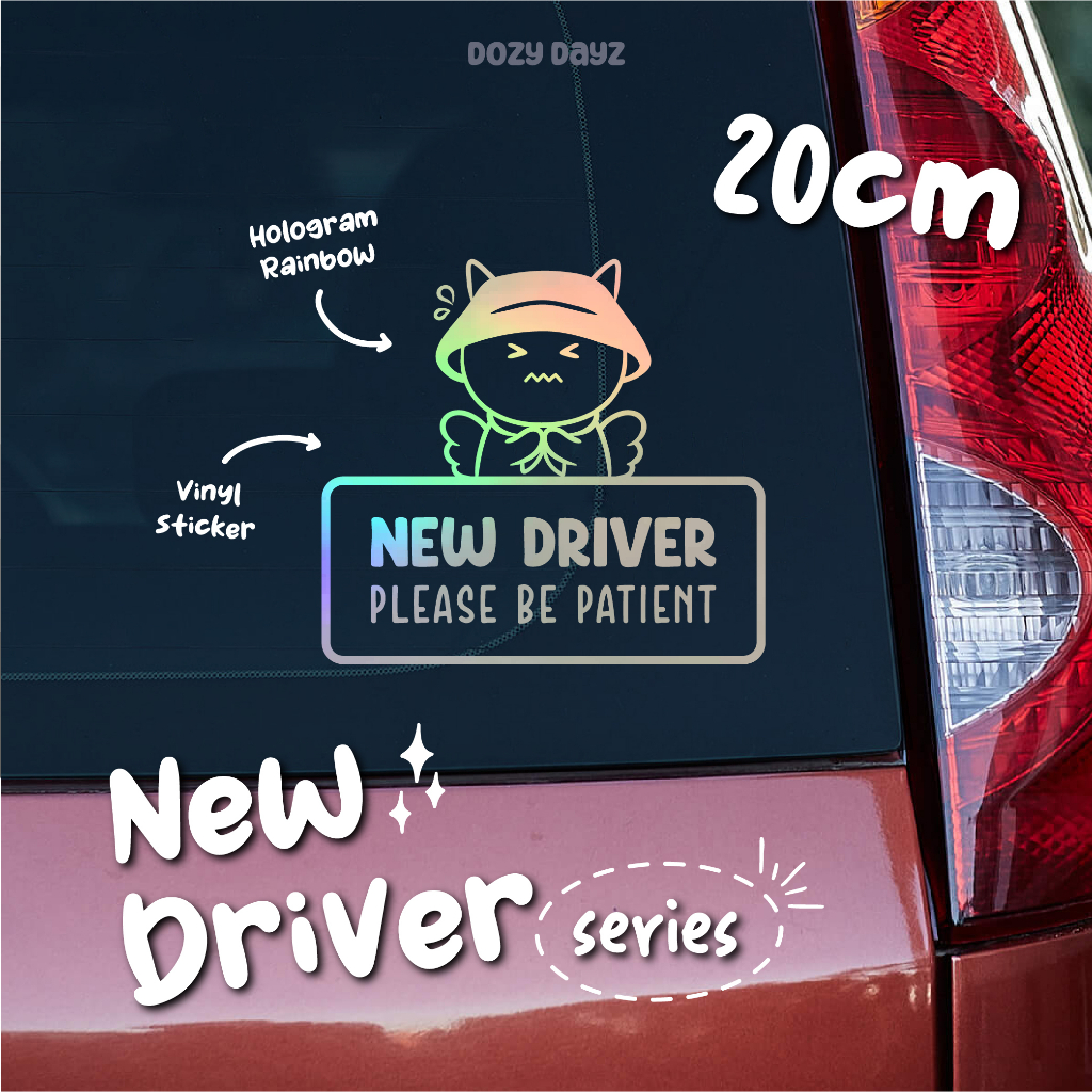 20cm New Driver Vinyl Sticker Part 1 Waterproof Car Decal Car Sticker ...