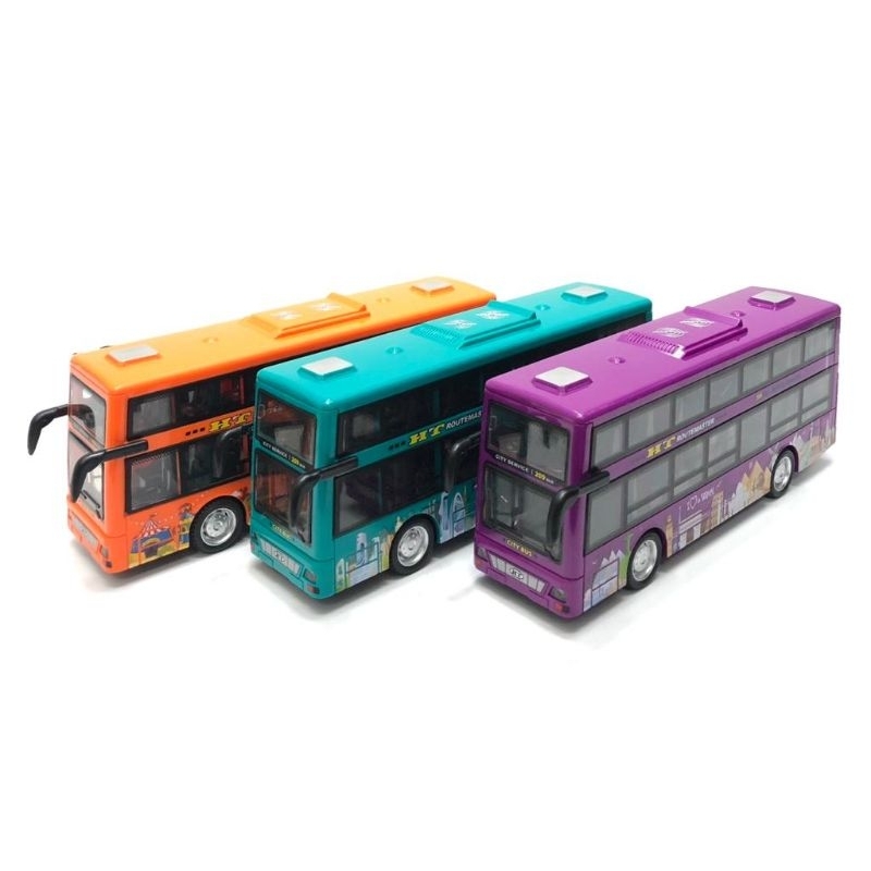 Lighting And Friction Power Double Decker Bus With Sound And Light 7734 ...