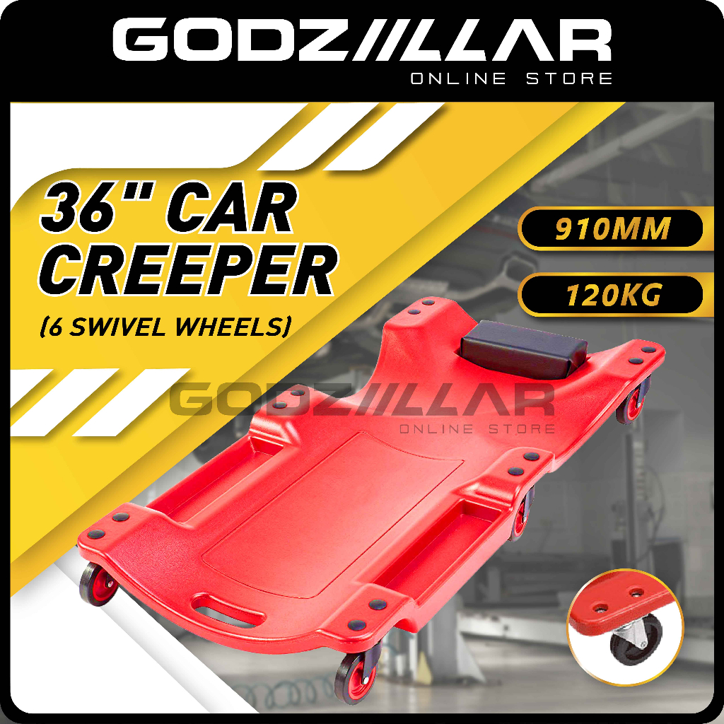 36" Mechanic Creeper Car Garage with 6 Swivel Wheels Garage Tool ...