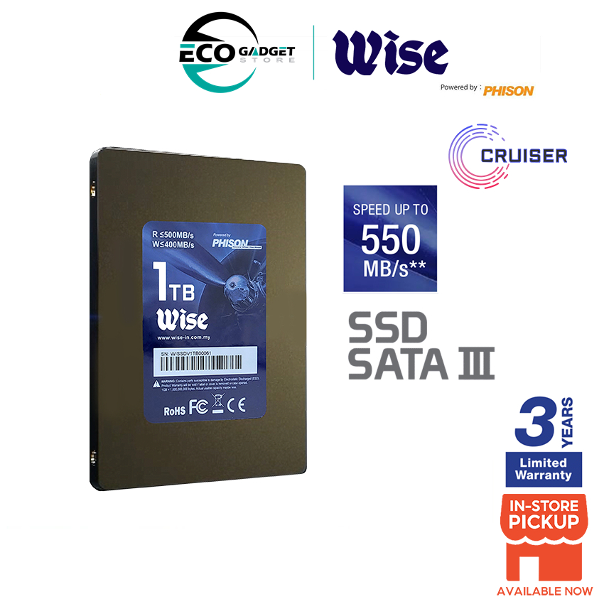 Wise CRUISER SATA III SSD 1TB, 512GB, 256GB Speed Up To 500MB/s ...