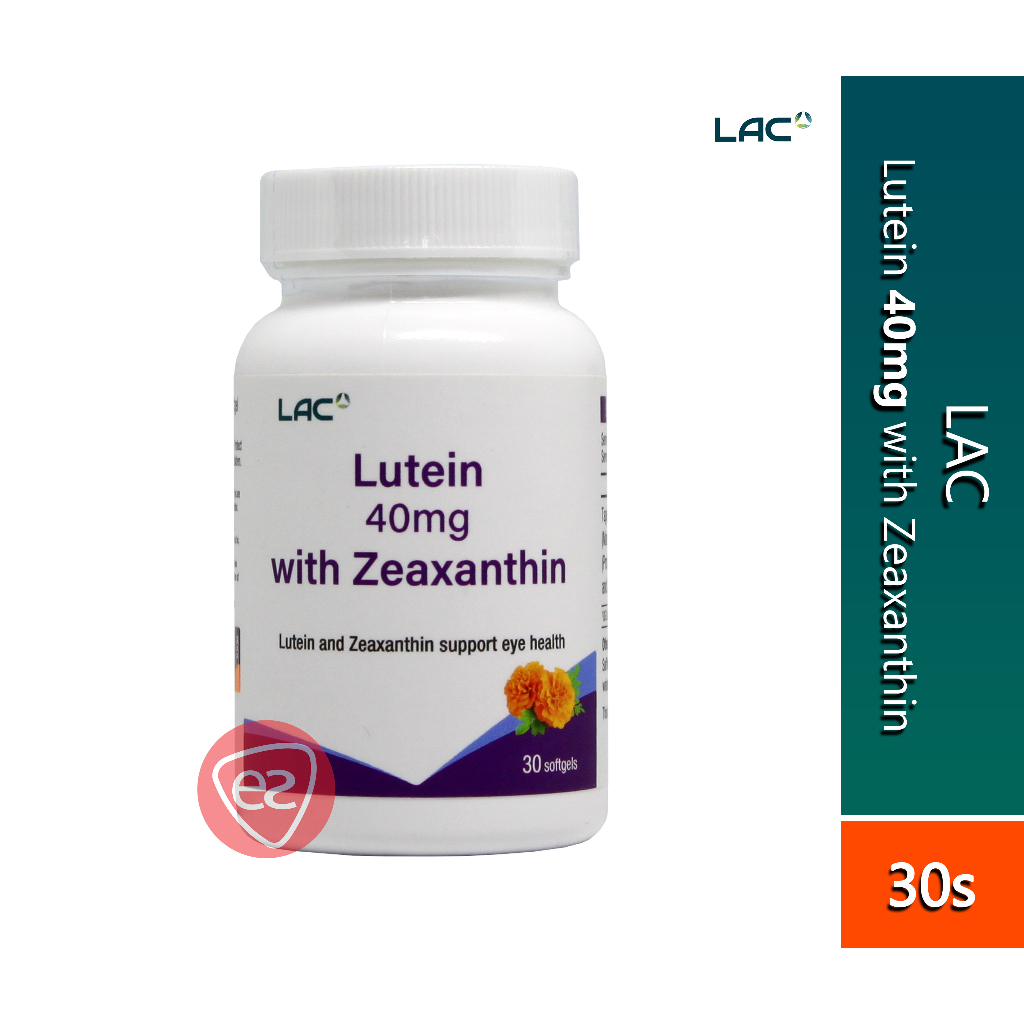 LAC LUTEIN 40MG WITH ZEAXANTHIN SOFTGEL 30S (WAS KNOWN AS GNC LUTEIN ...