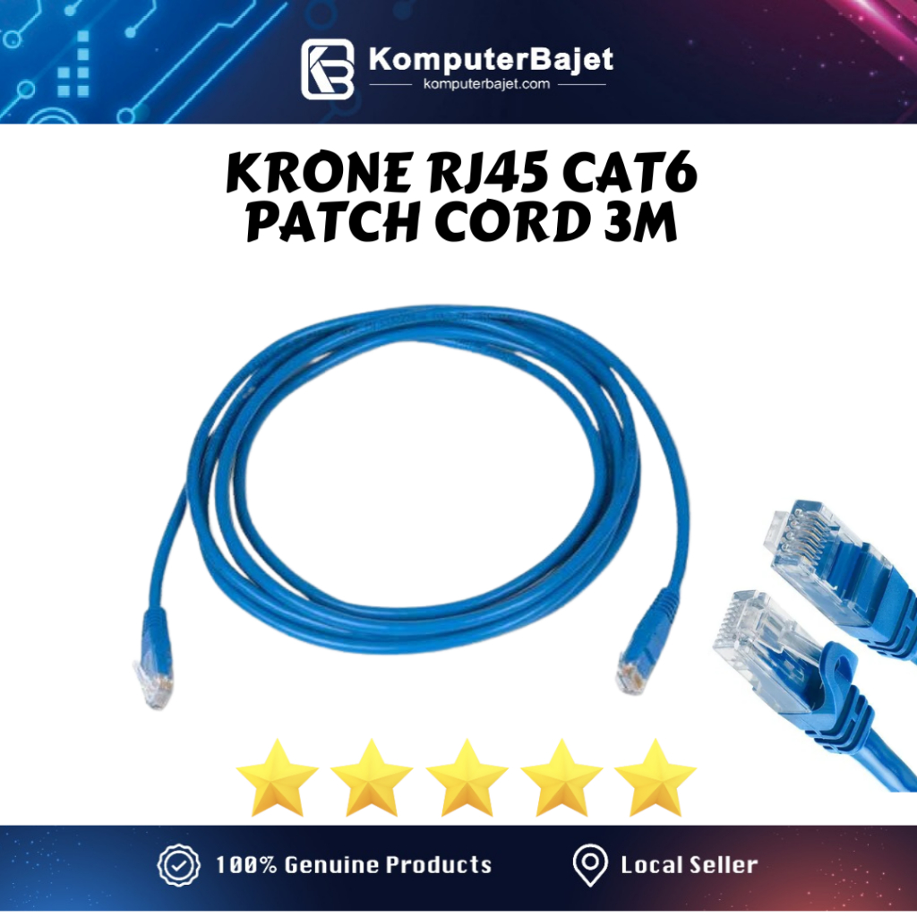 KRONE RJ45 CAT6 UTP PATCH CORD 3M ( 2 PIECES ) | Shopee Philippines