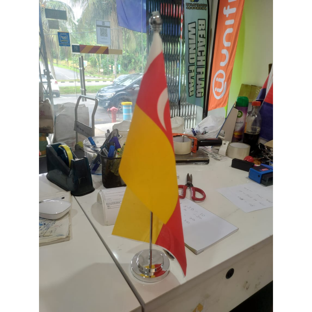 Selangor Table Flag / Bendera Meja Stainless Steel | Shopee Philippines