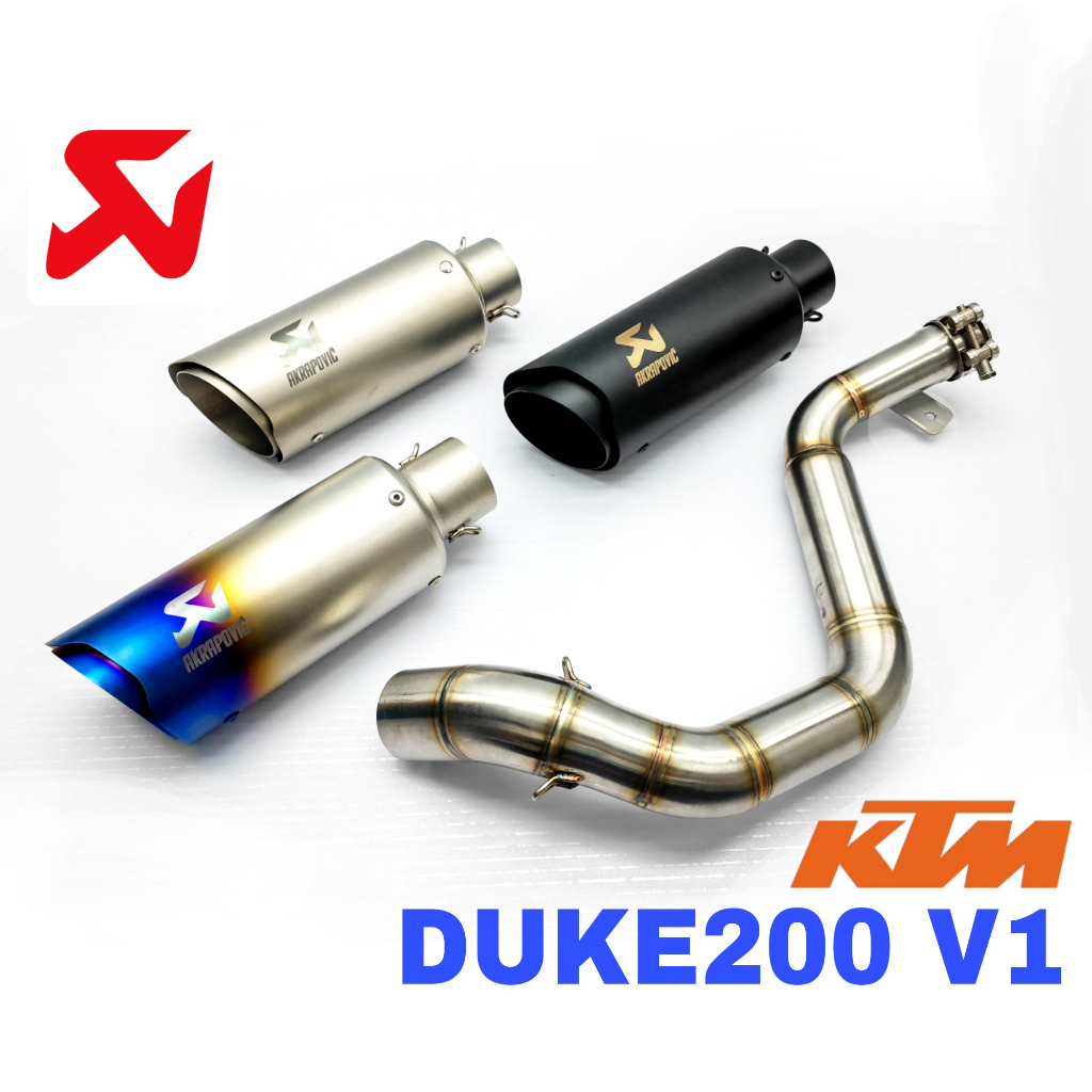 Exhaust KTM Duke 200 V1 Akrapovic Short Ekzos Tabung Muffler Full ...