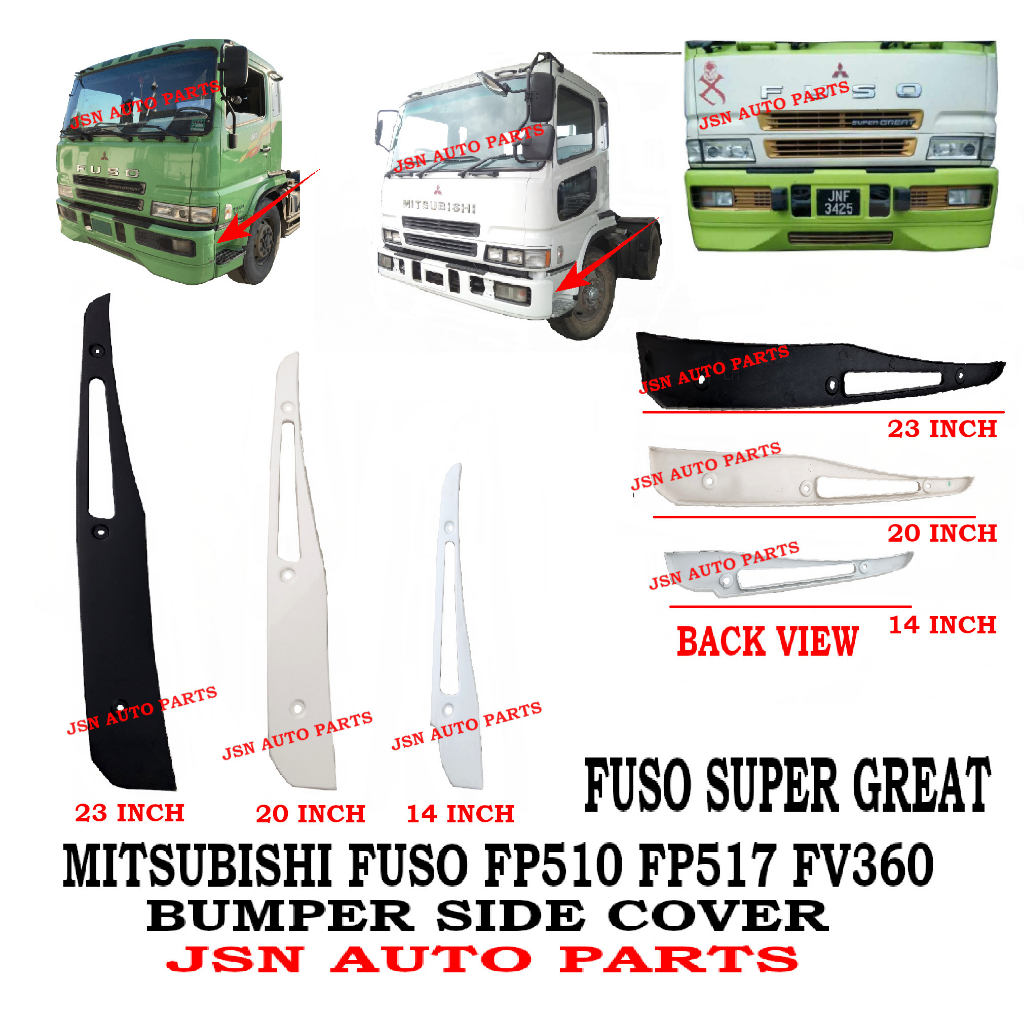 J125S06 BUMPER SIDE COVER FP510 FP517 FV360 SUPER GREAT MITSUBISHI FUSO ...