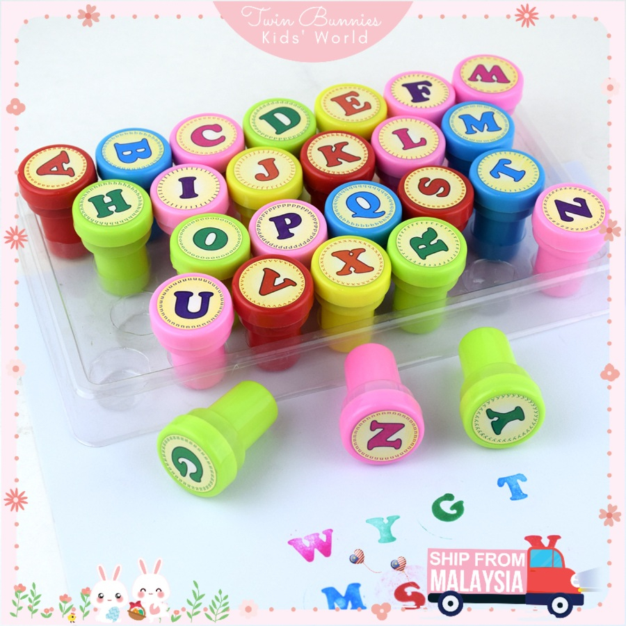 TB 26pcs Alphabets Cop ABC Stamp ABC Kids Stamps Cartoon Stamp Cop ...