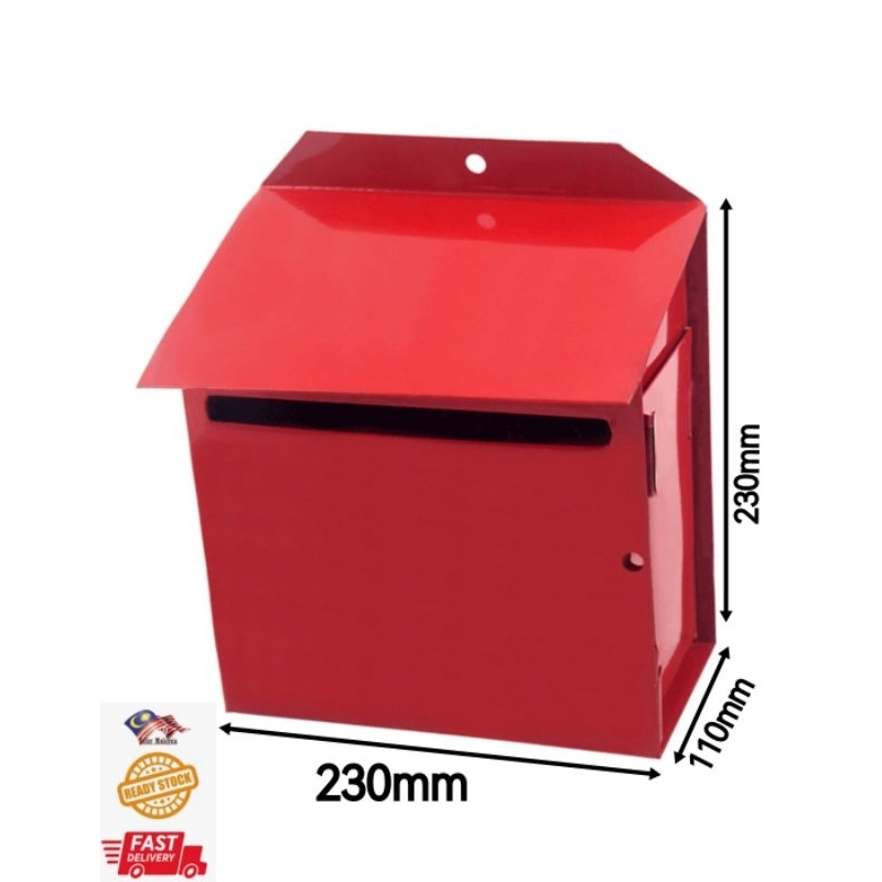 METAL RED POST LETTER BOX/ METAL MAIL BOX/ PETI SURAT BESI/ MAILBOX ...