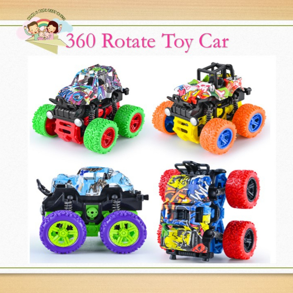 Monster 4wd 360 Degree Toy Car Stunt 4wd Car Push go Car for Toddlers ...
