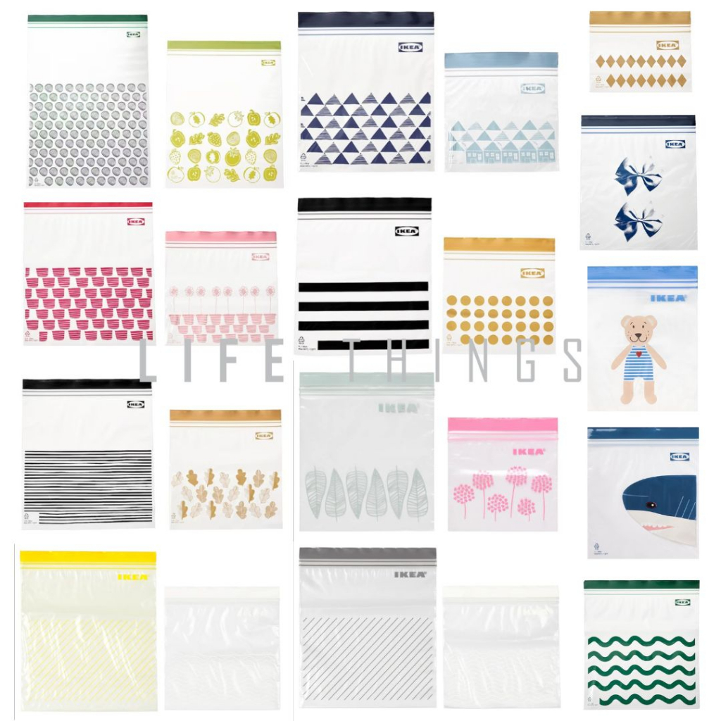 IKEA ISTAD Thick Double Zip lock, Zipper bag, Resealable bag, Ziplock ...