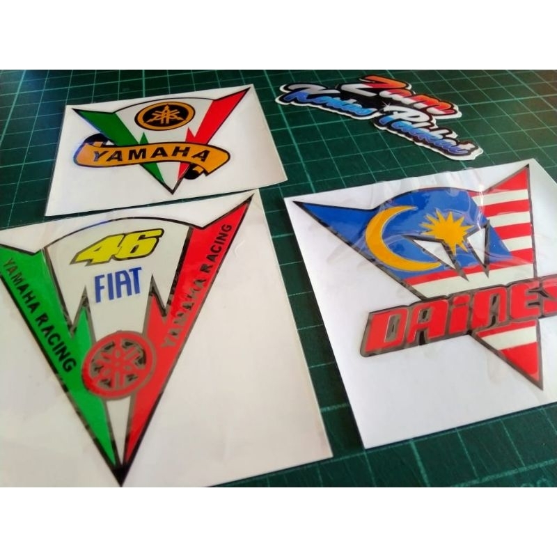 STICKERS D BENDERA YAMAHA 46 PELEKAT MOTOR PANTUL CAHAYA | Shopee ...