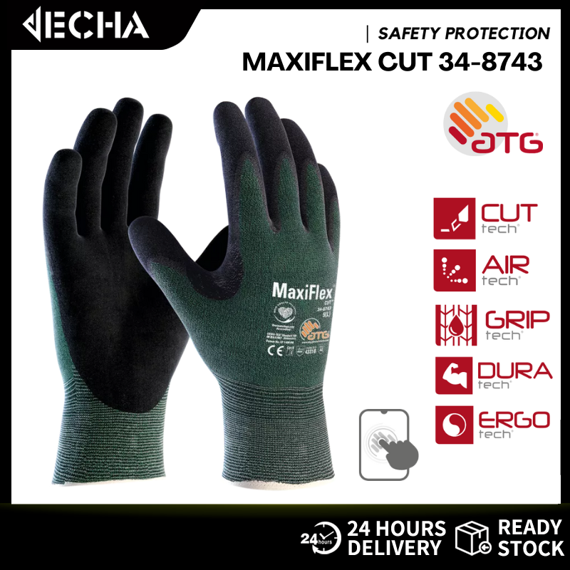ATG MaxiFlex AD-APT 34-8743 Ultimate Safety Glove Anticut Glove ...