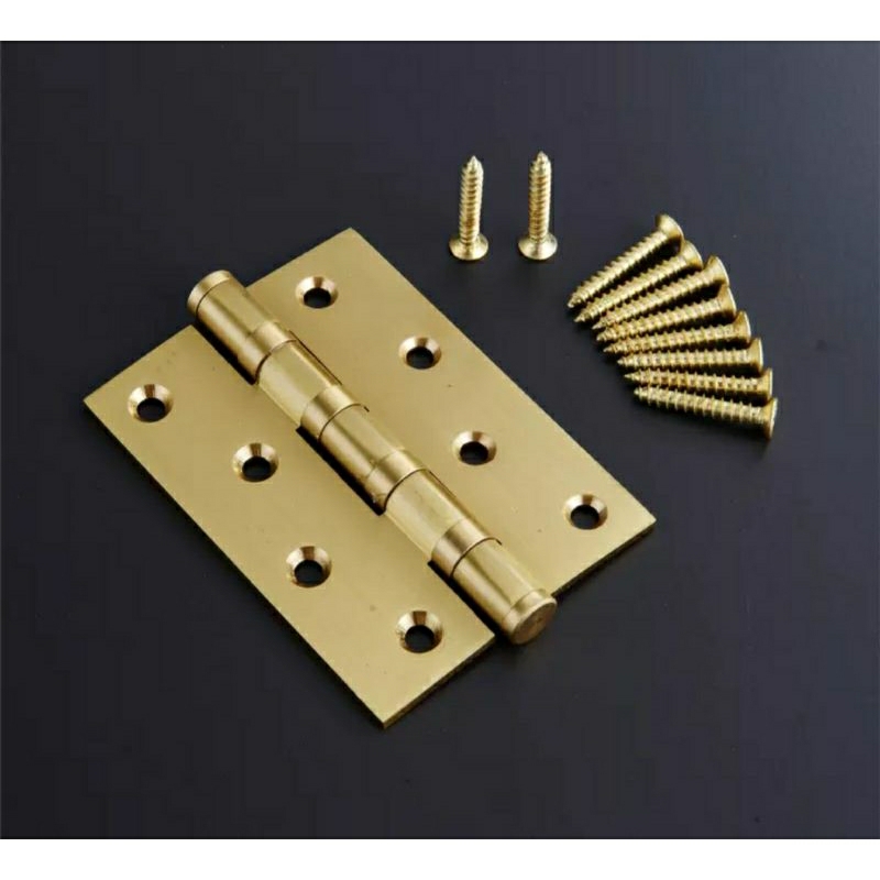 4 INCH / 5 INCH Solid Brass Gold Hinges Ball Bearing Hinge,set Of 2pcs | Shopee Philippines