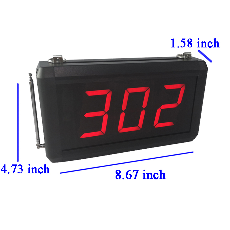 Wireless Queue Number System aloud Calling System / 3-Digit Calling Management Wireless Call ...
