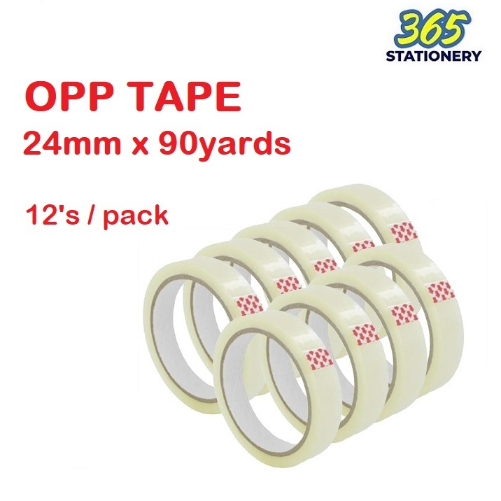Opp Tape 24mm x 90yards ( 12's/pack ) | Shopee Philippines