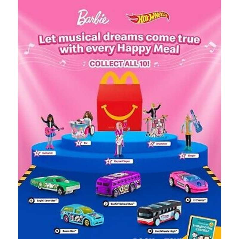 McDonald's Happy Meal Toys - Barbie X Hot Wheels | Shopee Philippines