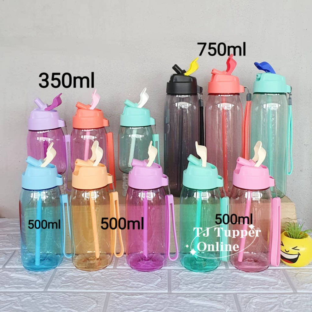Tupperware H2go Eco Bottle with Straw 350ml / 550ml / 750ml | Shopee Philippines