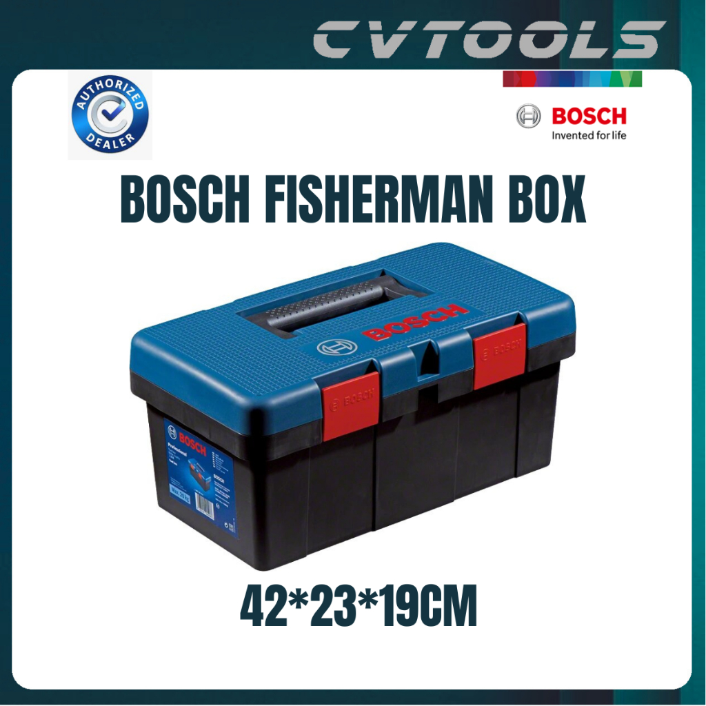 BOSCH FISHERMAN BOX 42cm x 23cm x 19cm TOOL BOX CARRYING CASE POWER ...