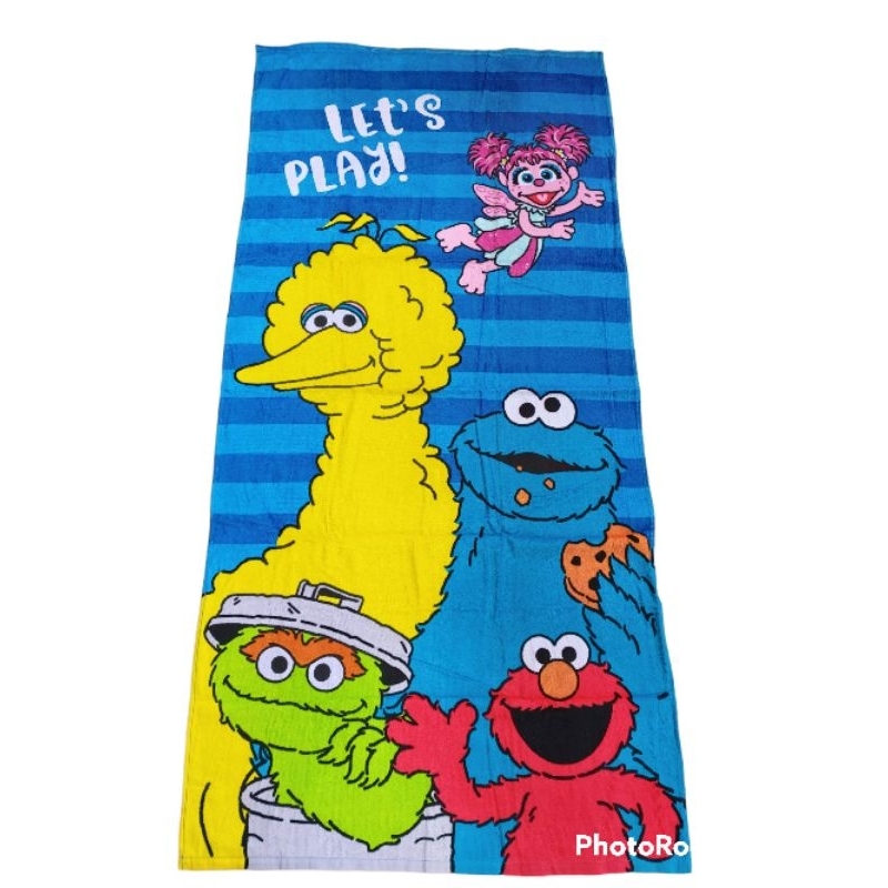ELMO SESAME STREET towel cartoon tuala mandi kartun 100% COTTON SERAP ...