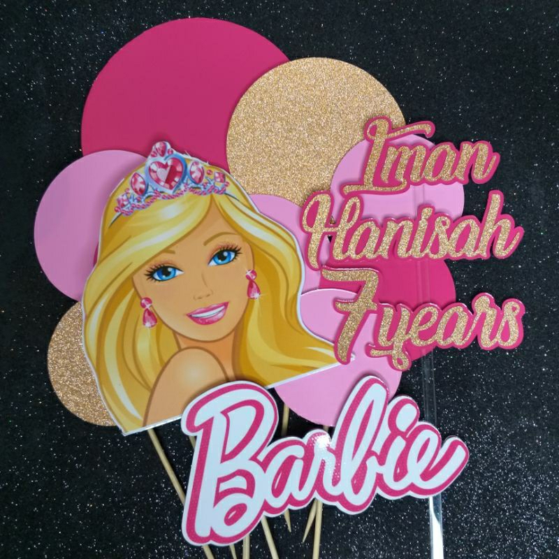 Barbie Cake Topper (Personalized Name) | Shopee Philippines