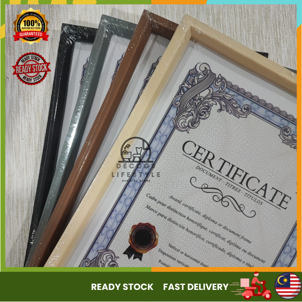Frame Certificate Frame A4 Document Frame Hiasan Dinding Photo Frame ...