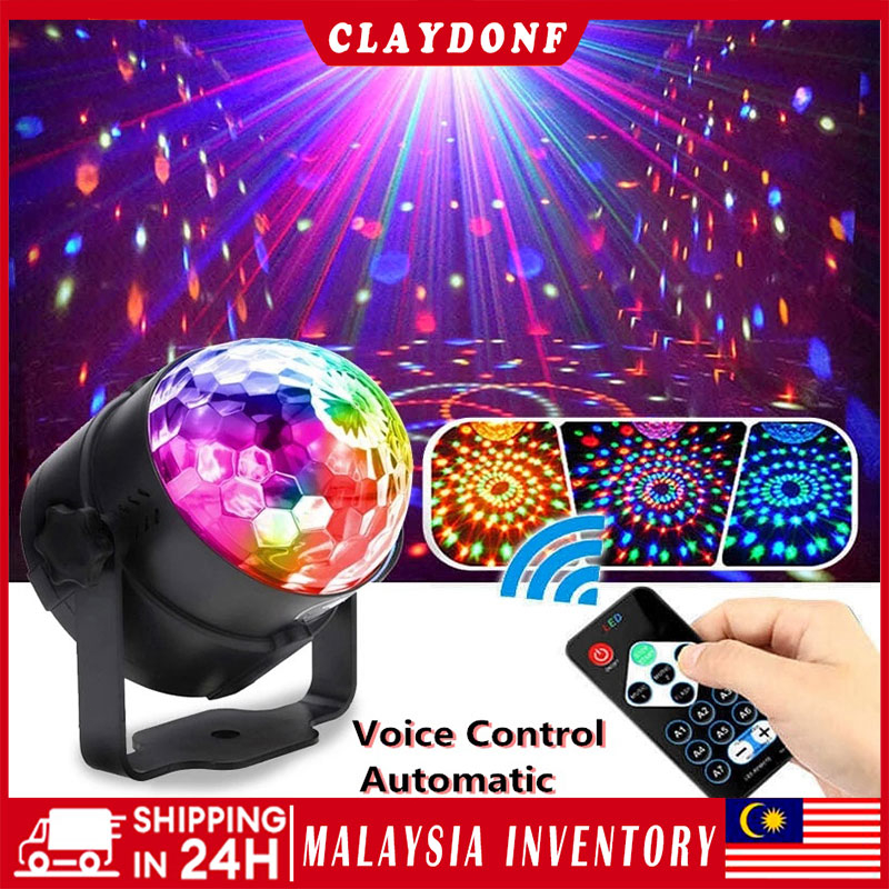 RGB LED Crystal Magic Ball Karaoke Stage Light Ambient Light Bulb Party ...