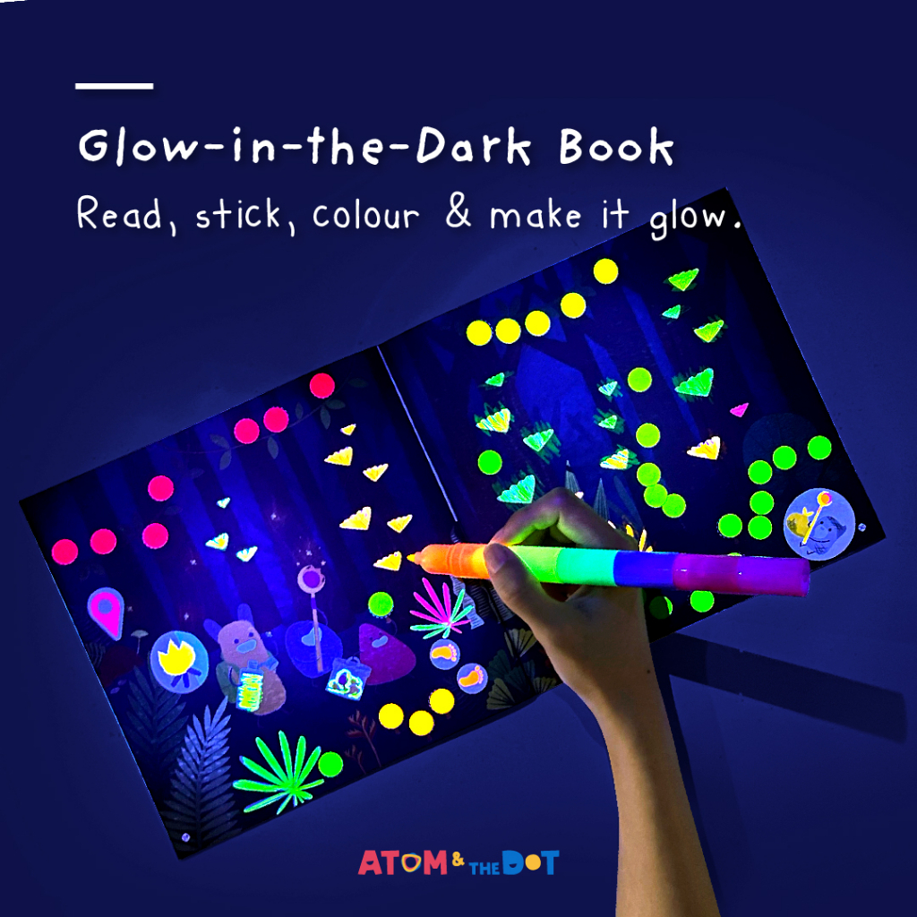 Glow in the Dark Story & Activity Book, Colouring Book & Sticker Book ...