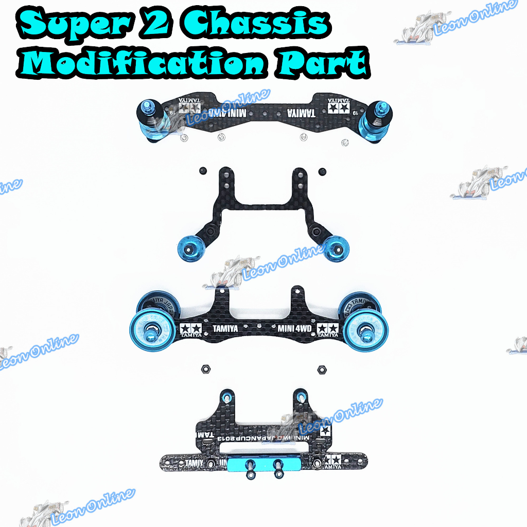 Tamiya Imi Super 2 Chassis Carbon Fiber FRP & Alloy Roller Modification ...