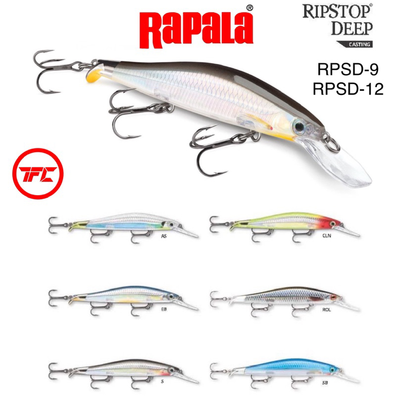 RAPALA RIPSTOP Deep Minnow RPSD-9 / RPSD-12 Rip Stop RPSD09 RPSD12 ...