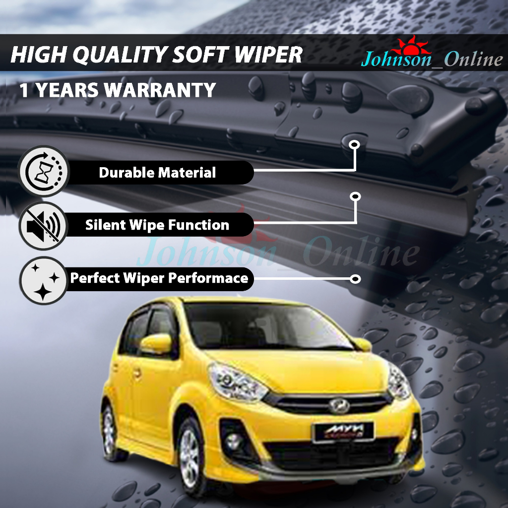Soft Wiper Myvi 2011-2017 Nano-BOND Wiper Blade (1SET) | Shopee Philippines