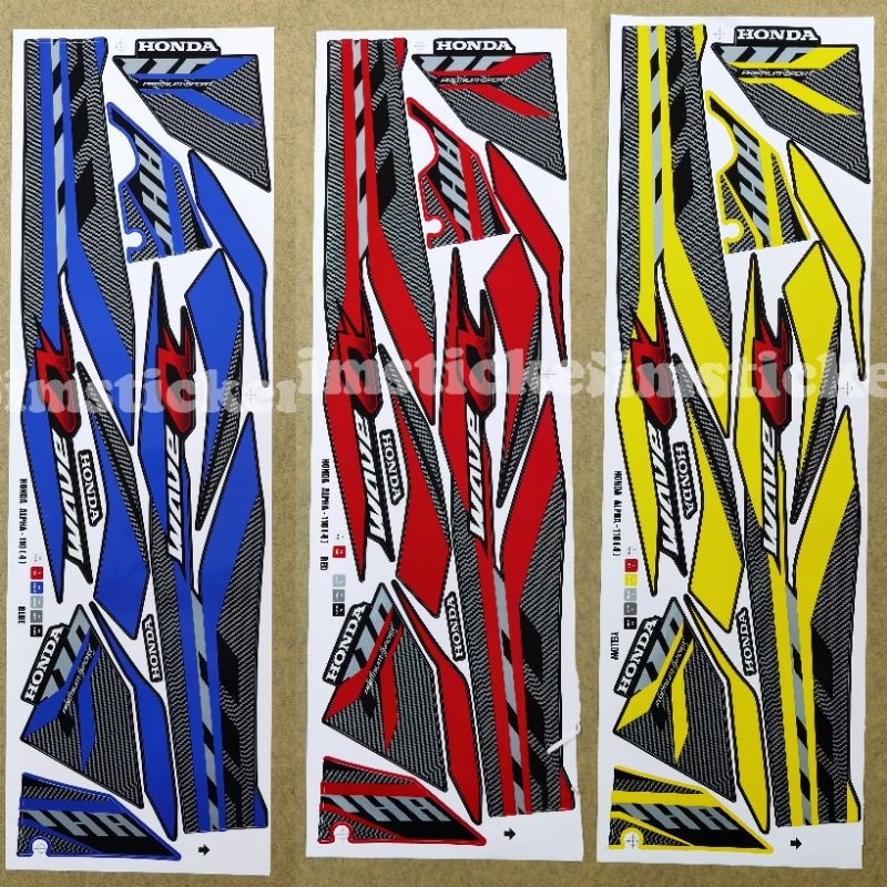 HONDA WAVE ALPHA 110 CX (4) BODY STRIPE STICKER | Shopee Philippines