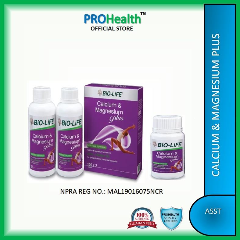 Bio-Life Calcium & Magnesium Plus 30/100 TABLETS EXPIRY:12/2026 ...