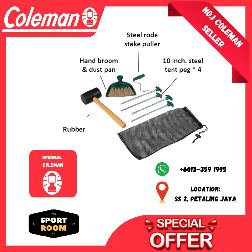 COLEMAN Hammer Peg Set Tent Essential Kit Hammer Peg Set | Shopee ...