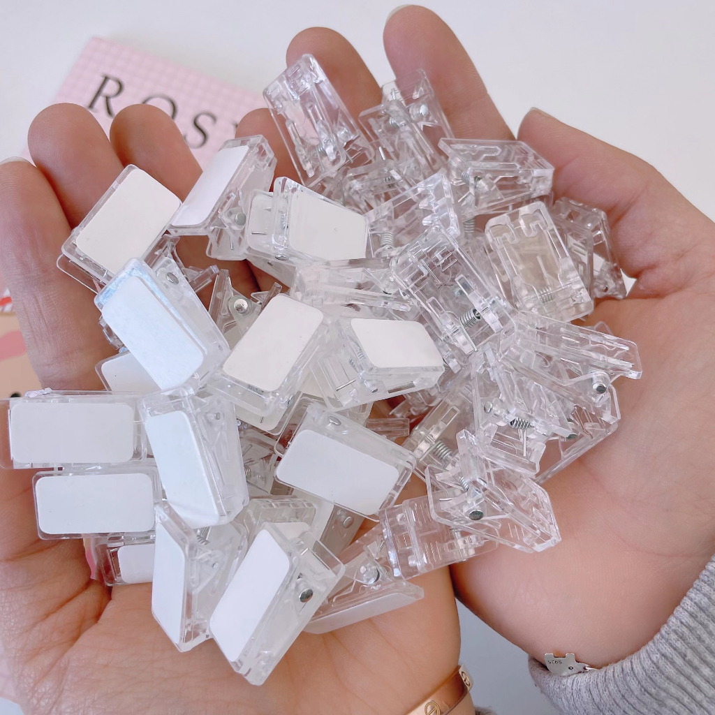 4pcs / 10pcs Acrylic Transparent Clear Paper Clips DIY Materials Clips ...