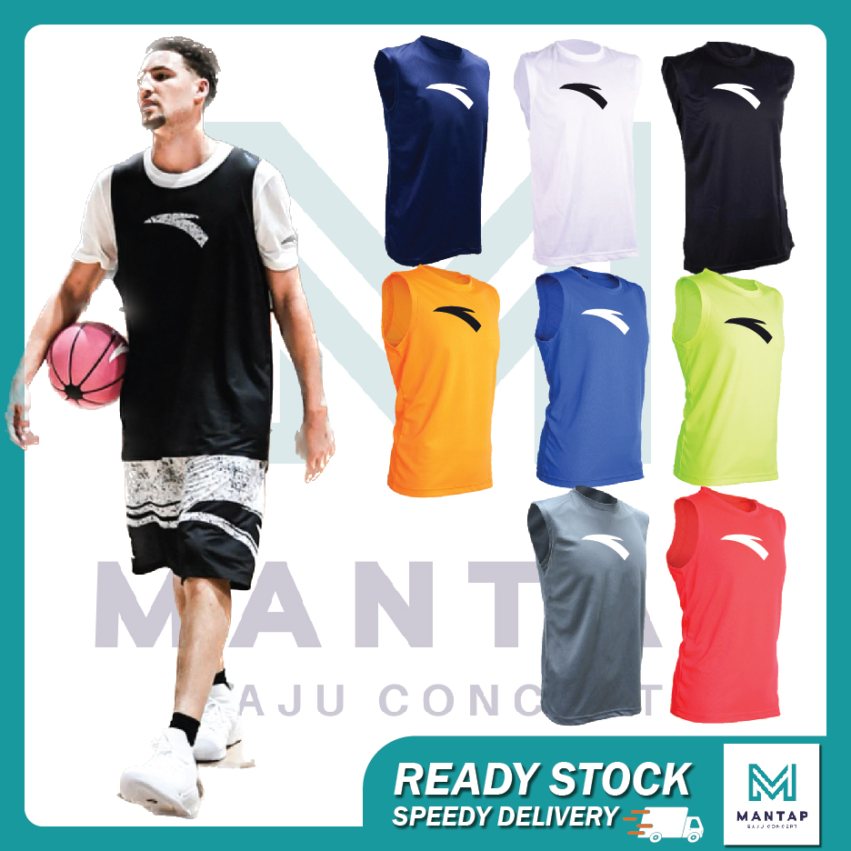 ANTA sleeveless jersey / baju warm up training kit / gym / jogging ...