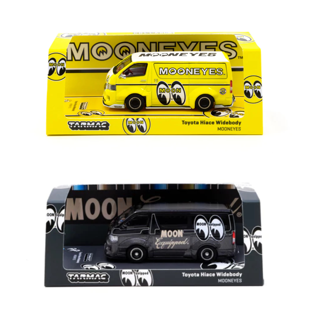 Tarmac Works 1:64 Toyota Hiace Widebody - Mooneyes (HOBBY64 - Yellow ...