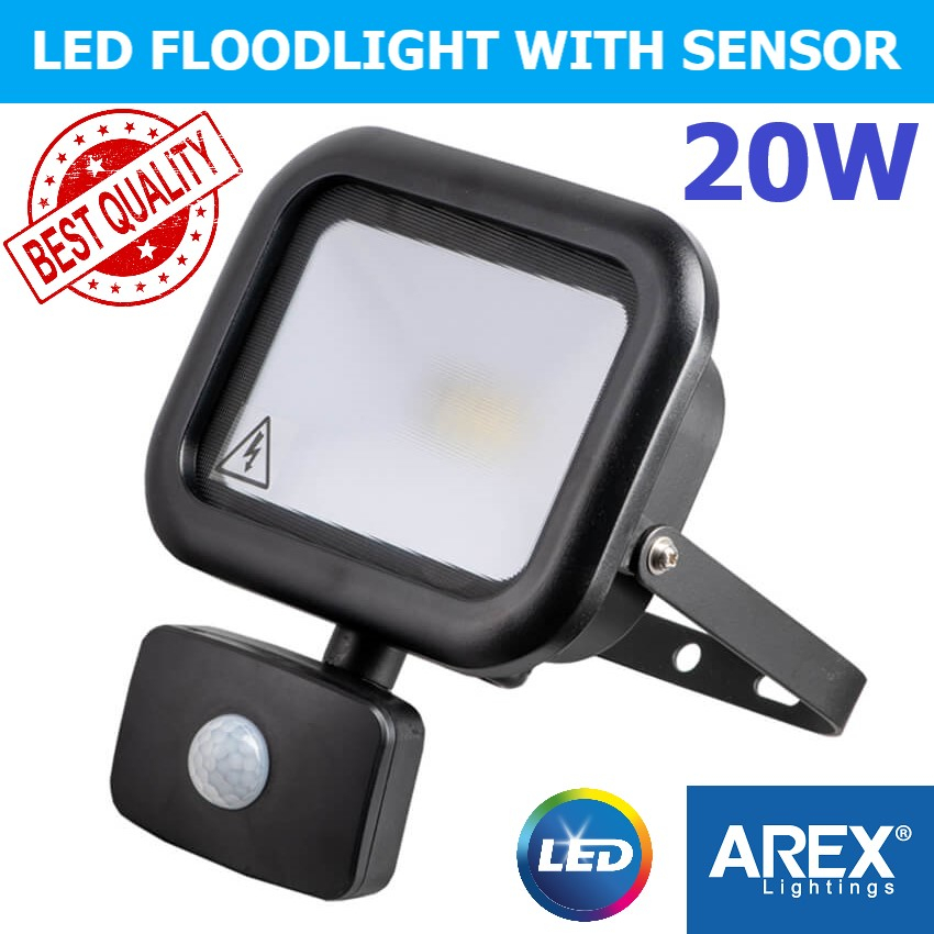 BEST QUALITY AREX FLS-20W LED Floodlight with Sensor IP54 Spotlight ...