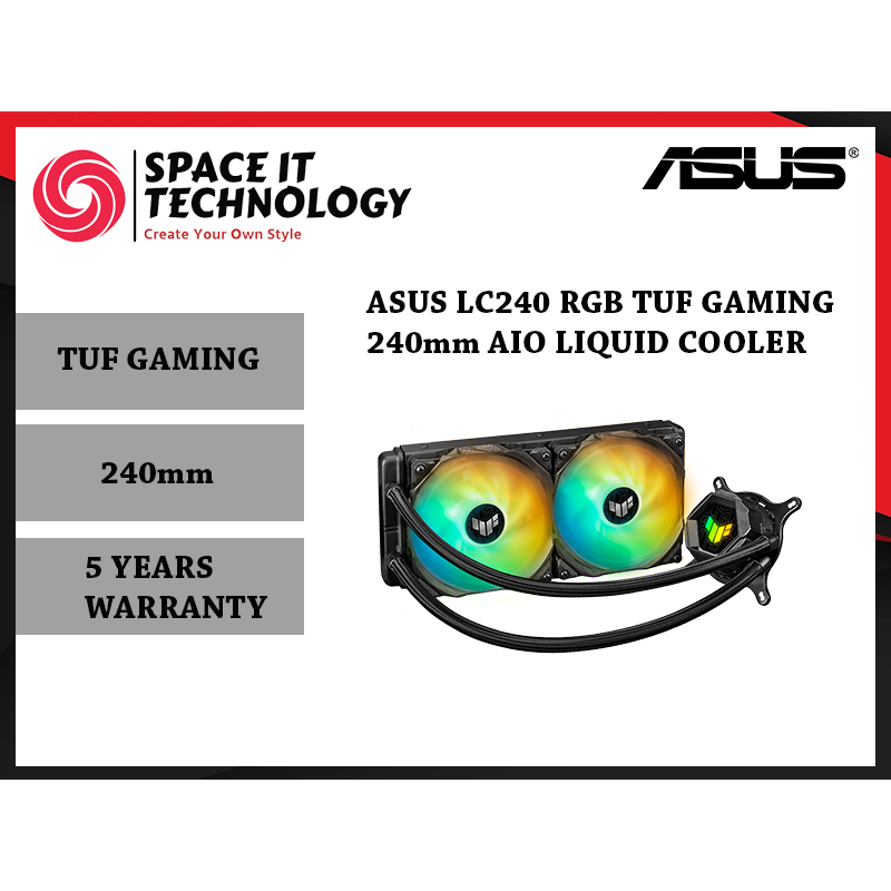 ASUS LC 240 RGB TUF GAMING AIO Liquid Cooler 240mm with Aura Sync ...