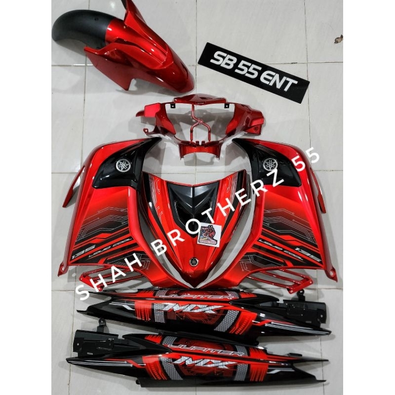 COVERSET 135 LC V2/V3/V4/V5/V6/V7 MX JUPITER HITAM MERAH CUSTOM ...